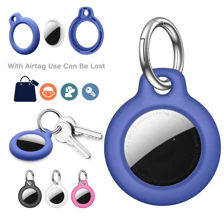 เคสสำหรับ Apple AirTag Apple Locator Tracker พร้อมพวงกุญแจ AirTag Anti ...