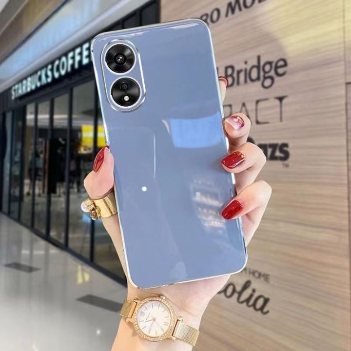 สินค้าไหม่ [ตรงรุ่น] เคสสีพาสเทล ขอบเงา Oppo A59 5G A79 A79 5G A78 4G A78 5G A58 4G A58 5G Case ...