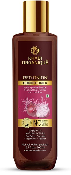 Khadi Organique (Conditioner) Red Onion Conditioner, 200ml- Keratin ...
