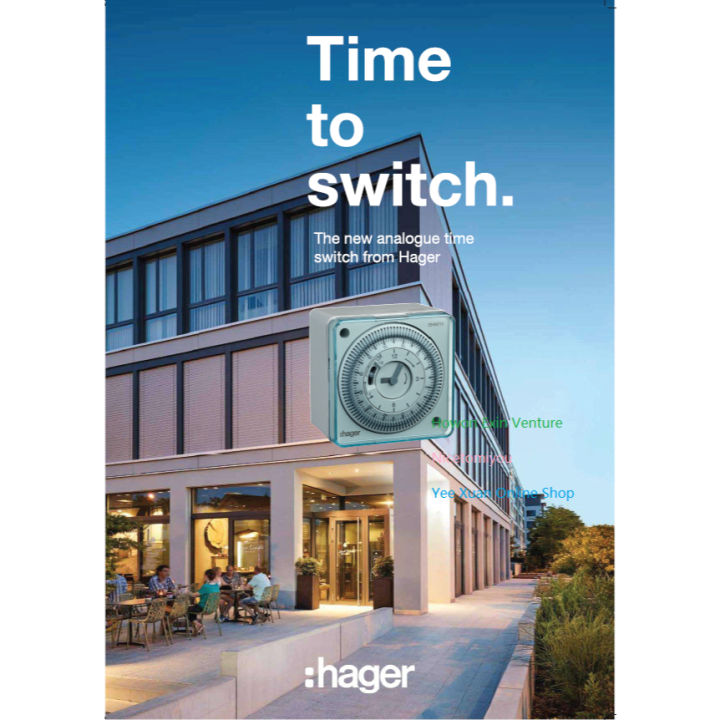 HAGER TIMER EHN711 24 HOURS TIMER Analogue Time Switches (New Model ...