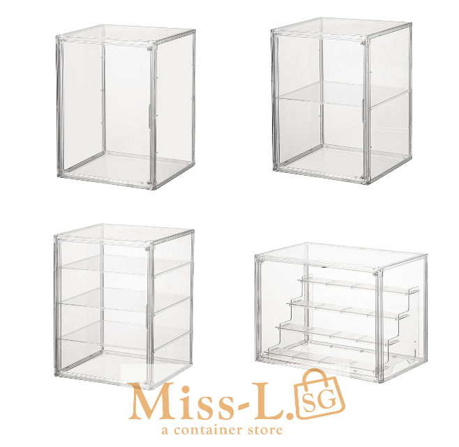 Vivid-Transparent Acrylic Display Case with Tiered Shelving for ...