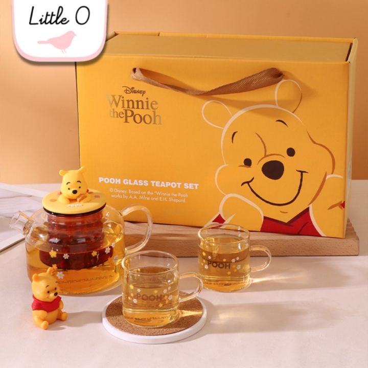 TEAPOT SET WINNIE THE POOH DISNEY CHARACTER PITCHER WITH 2 GLASS ...