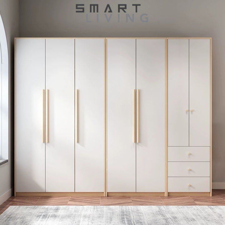 【Pre-Order】Minimalist Modern Wardrobe with Top Cabinet | Lazada Singapore