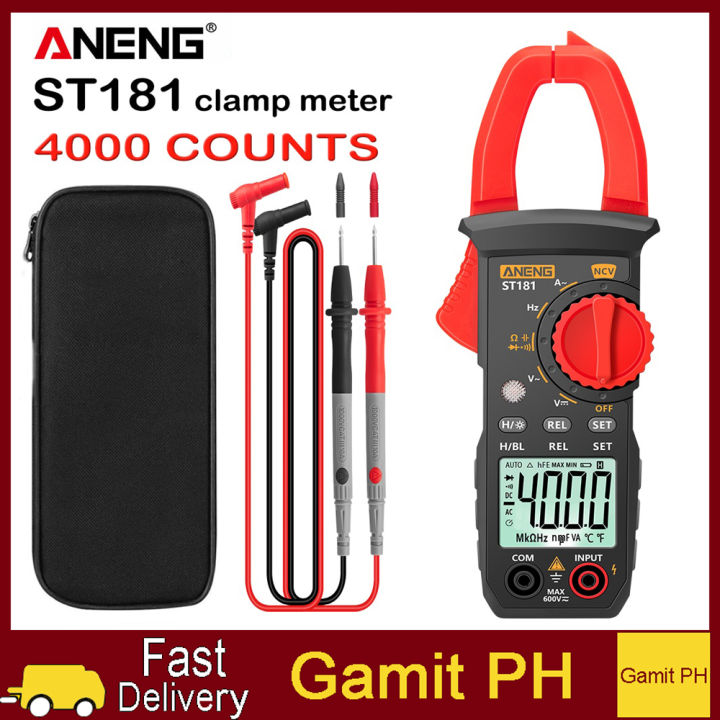 [Gamit PH]ANENG ST181 4000 counts true RMS LCD backlight screen manual ...