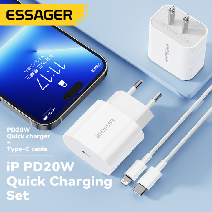 Essager 20W PD Fast Charger for iPhone Charger Type C for iPhone 14 13 ...
