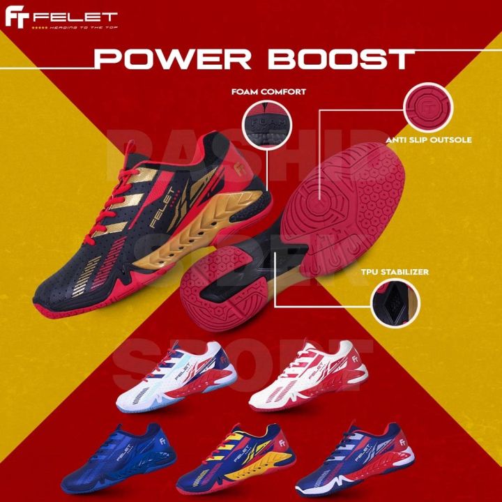 Felet POWER BOOST Kasut Badminton Shoes Badminton Kasut Badminton ...