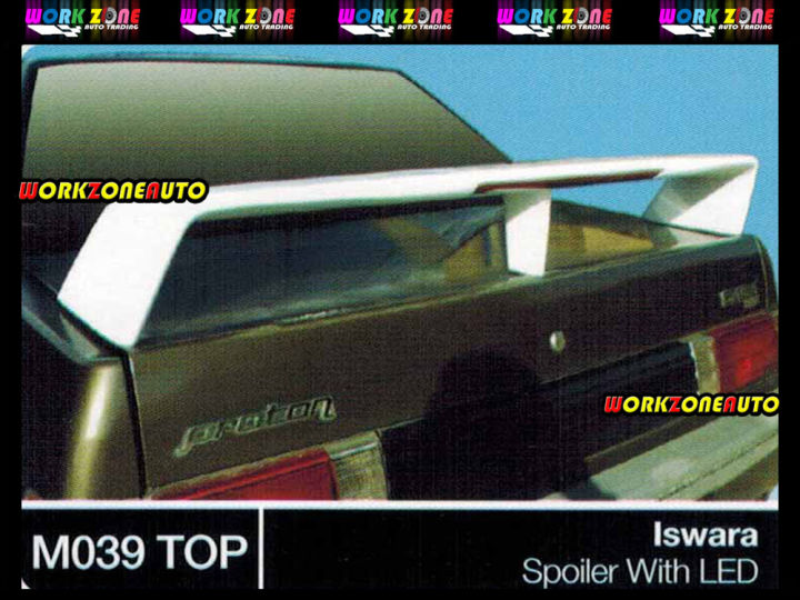 M039TOP Proton Iswara Saloon Fiber Spoiler With LED Body kit Bodykit ...
