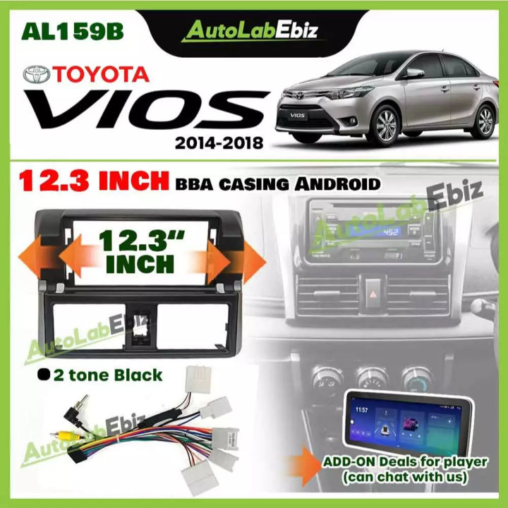 Toyota Vios 2014-2018 - 12.3 inch Casing Android Player with power ...