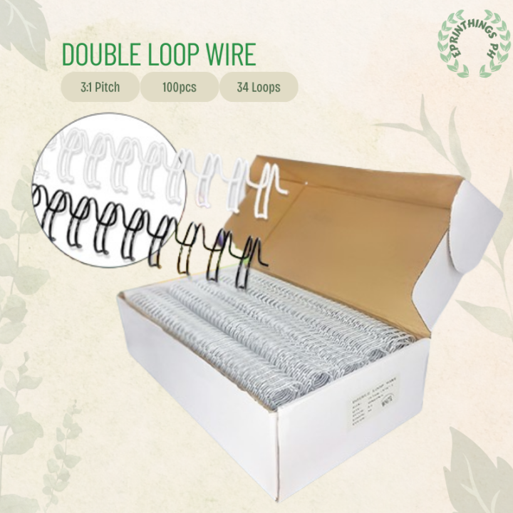 【ePrinthings Ph】Double Loop Wire Metal Ring Binder (100pcs) 3:1 Pitch A4 Size for Wire Binding ...