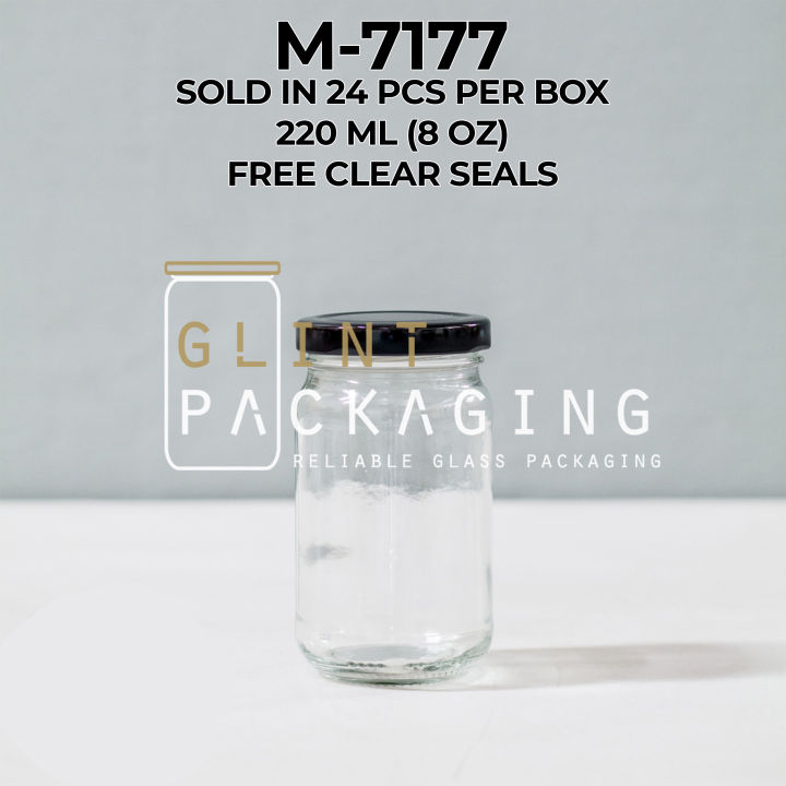 M-7177 220ml Glass Jars with seals (24pcs) - Generic Packers Jar - per ...