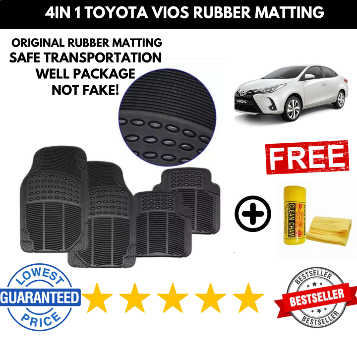 TOYOTA VIOS RUBBER MATTING ORIGINAL / 4 IN 1 RUBBER MATTING HIGH ...