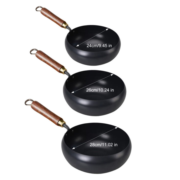 Paebbro Rust-proof Forged Hammer Wok Sturdy Big Belly Wok Forged Iron ...