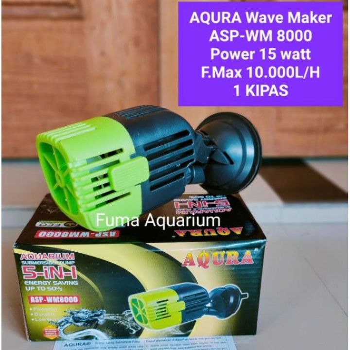 Aqura WM 8000 Pompa Mesin Arus Ombak Gelombang Wave Maker Kolam Koi 1 ...