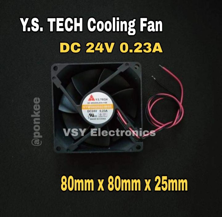 Original Y.S. Tech DC 24V 0.23A 80mm x 80mm x 25mm Cooling Fan Blower ...