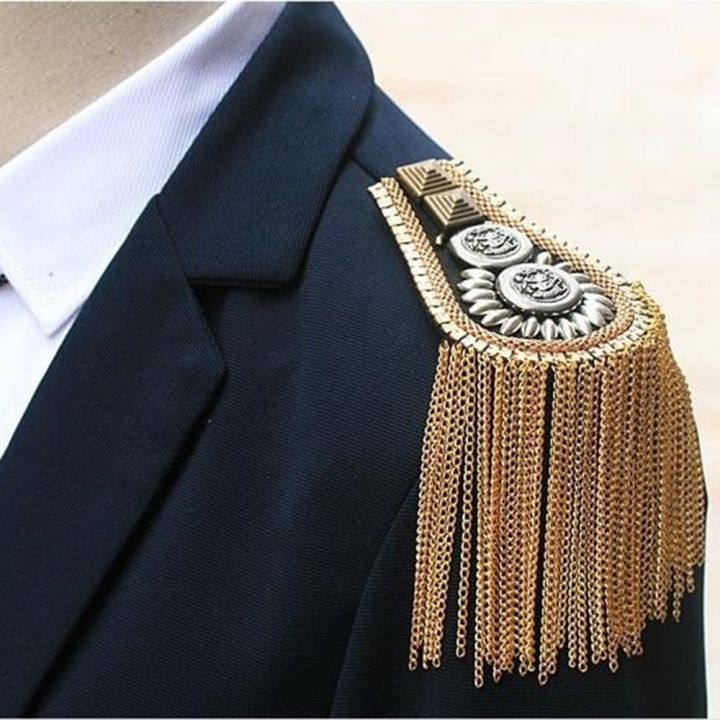 GHFT Spike Shoulder Board Tassel Brooch Epaulets Shoulder Flash ...