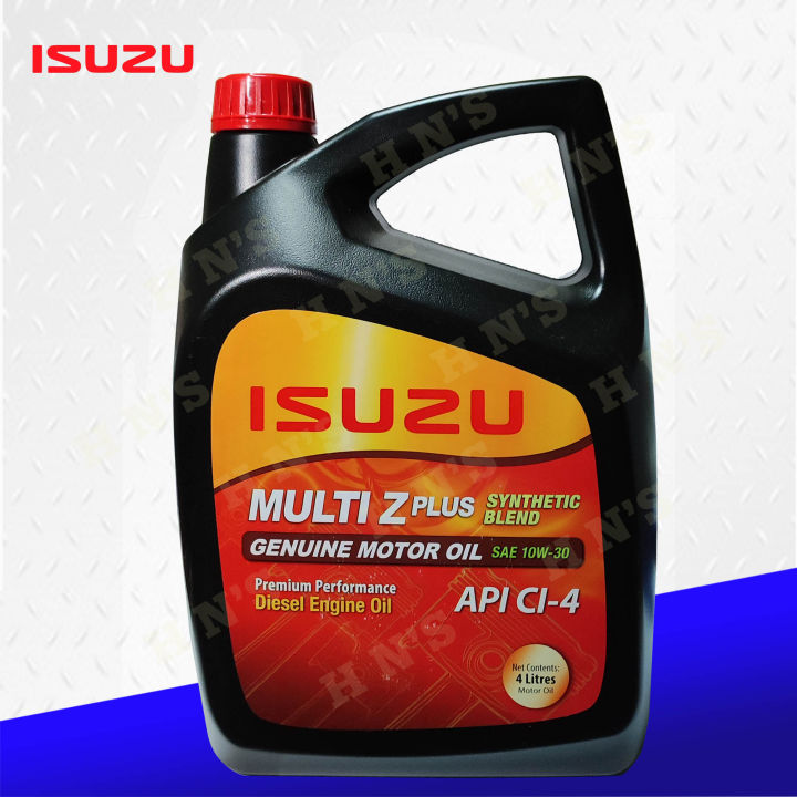 ISUZU Multi-Z Plus Genuine Motor Oil Synthetic Blend 10W-30 API CI-4 4 ...