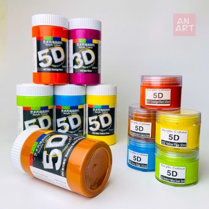 Màu Acrylic 3D - 5D 50ml - Bảng Màu 2 Từ Lọ Nguyên Chất 300ml | Lazada.vn