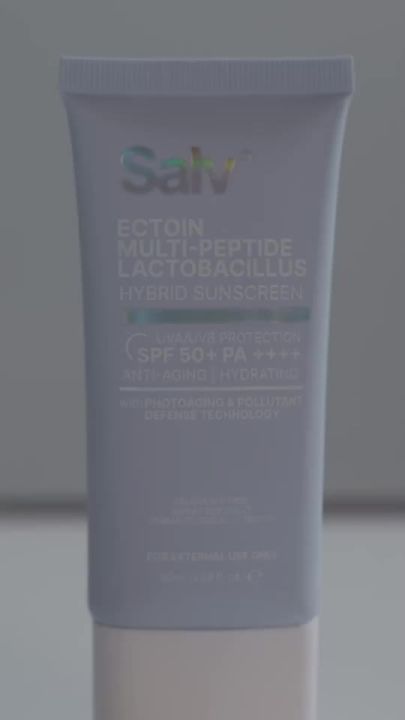 Salv Ectoin + Multi-Peptide + Lactobacillus 3 in 1 Hybrid Sunscreen SPF ...