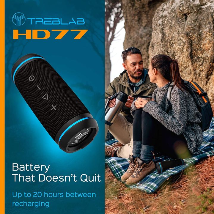 TREBLAB HD77 - Ultra Premium Bluetooth Speaker - Loud 360° HD Surround ...
