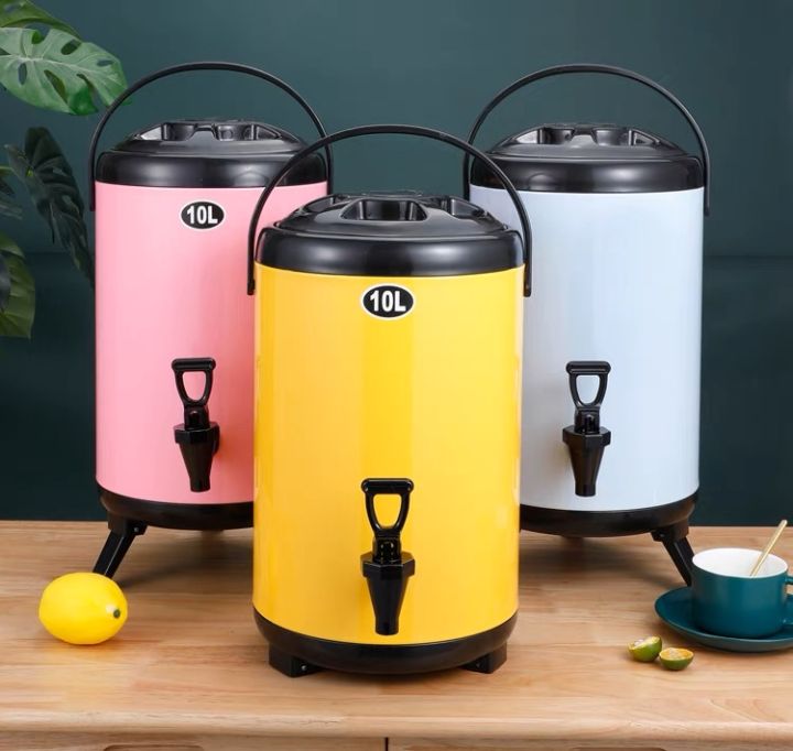 GOLDEN FUNG Milk Tea Bucket Kettle Stainless Steel Thermos Cup Kettle ...