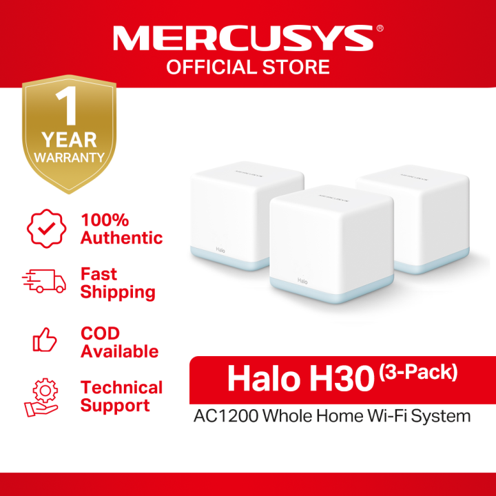 Mercusys Halo H30 AC1200 Wi-Fi 5 Whole Home Mesh Seamless Roaming ...