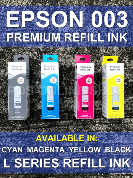 Premium Refill Ink for EPSON 003 L Series Printer Premium Compatible ...