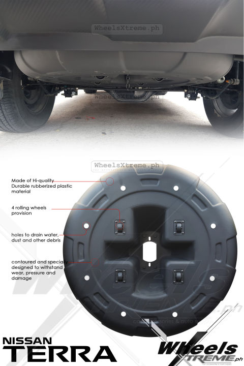 Nissan Terra / Navara 2018 to 2026 Spare Tire Cover with Wheels ( Terra ...