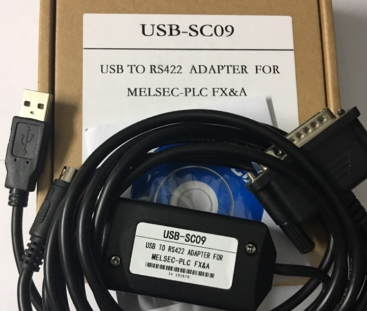MITSUBISHI USB TO RS422 8P PLC PROGRAMMING USB-SC09 CABLE - 3 METER ...
