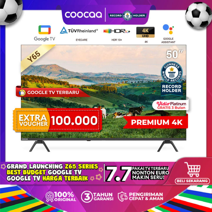 NEW COOCAA 50 inch GOOGLE TV-4K UHD-Dolby Audio (COOCAA 50Y65) | Lazada ...