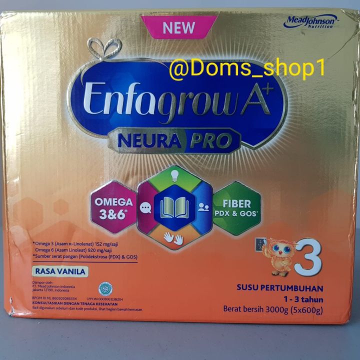 Enfagrow A+ 3 Vanila - 3000g - Susu Formula Pertumbuhan Batita | Lazada Indonesia