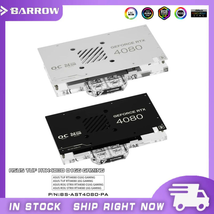 Barrow 4080 WaterBlock for TUF RTX 4080 o16g gaming video card cooler ...