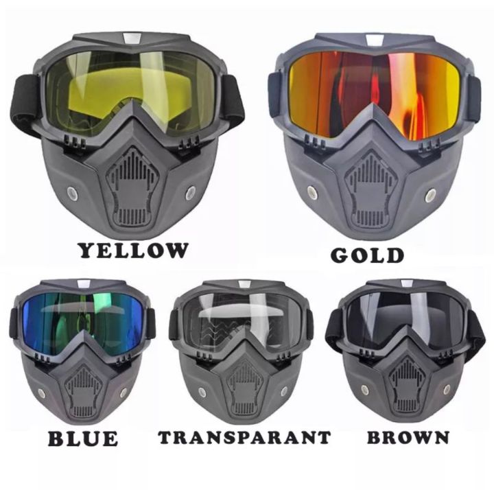 Kacamata Goggle Helm Masker Motor cross trail Set Paintball Airsoftgun ...