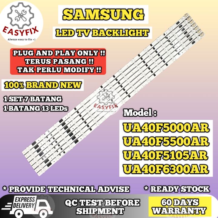 UA40F5000AR / UA40F5500AR / UA40F5105AR / UA40F6300AR SAMSUNG 40 INCH LED TV BACKLIGHT ( LAMPU ...