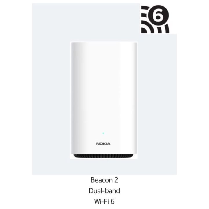 Nokia WiFi Beacon 2 Dual-band Wi-Fi 6 AX1800 Mesh Router System ...