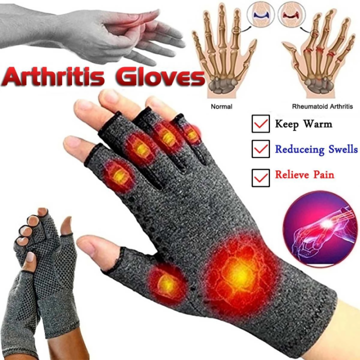 Arthritis Compression Gloves Joint Pain Relief Finger Hand Wrist Health ...