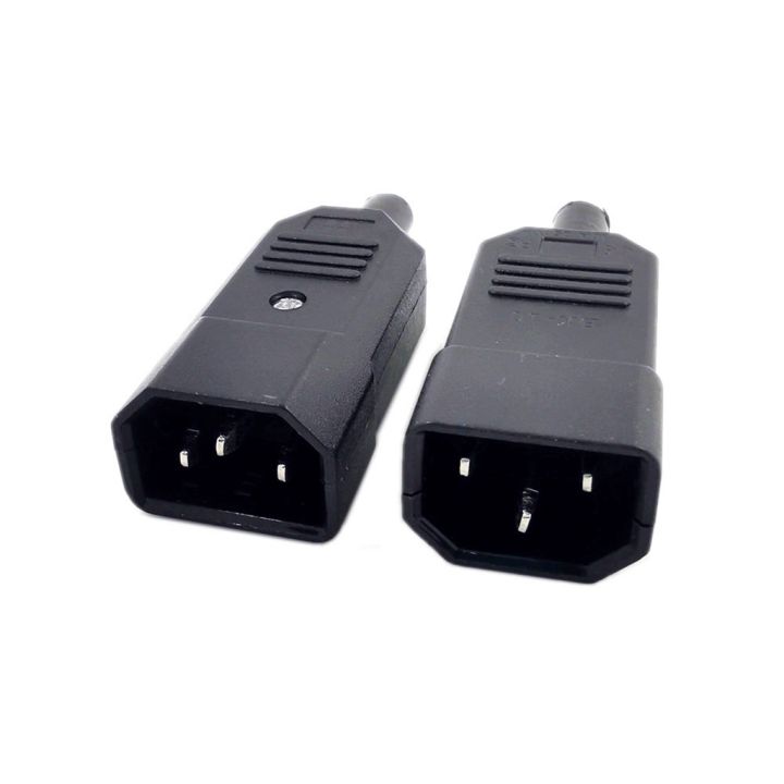2pcs IEC320 C14 Electrical AC Socket 3 Pin Male Inlet Plug Connector ...