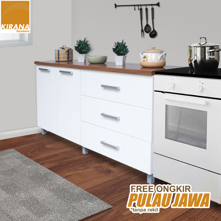 Kitchen Set Kayu Bawah Minimalis Rak Dapur Dan Lemari Kantor - Indiana ...