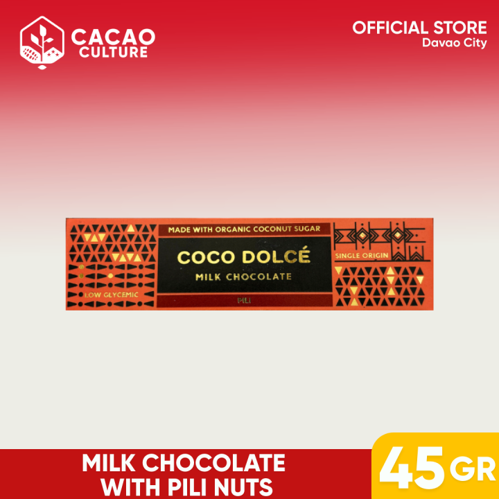 Milk Chocolate with Pili Nuts 45g – COCO DOLCE – Filipino-Made, Pili ...