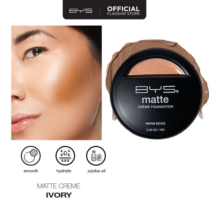 BYS Matte Crème Foundation in Ivory | Lazada PH