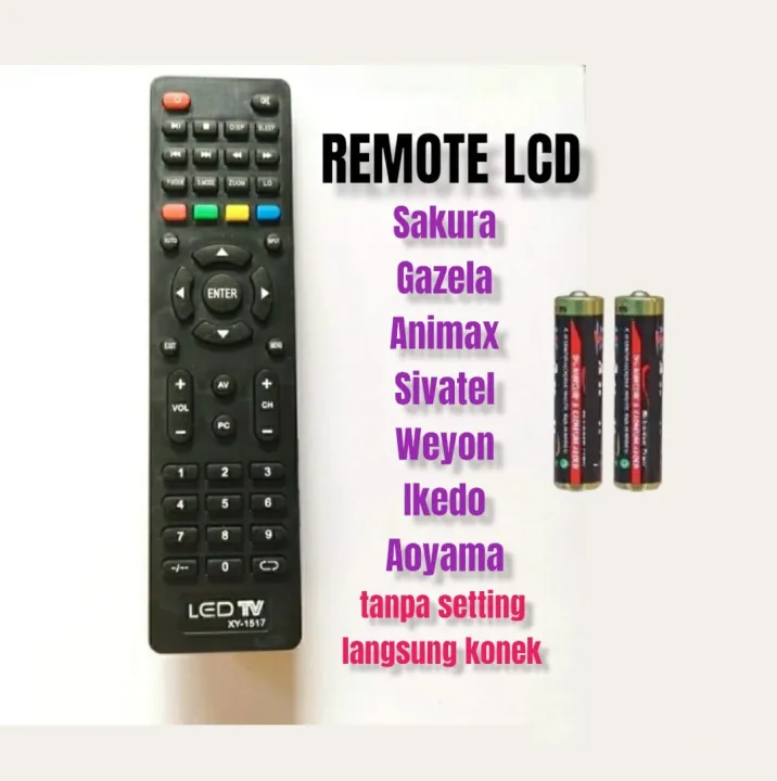 Super Murah Remot Remote TV Khusus Lcd Led Cina Kompatible SAKURA ...