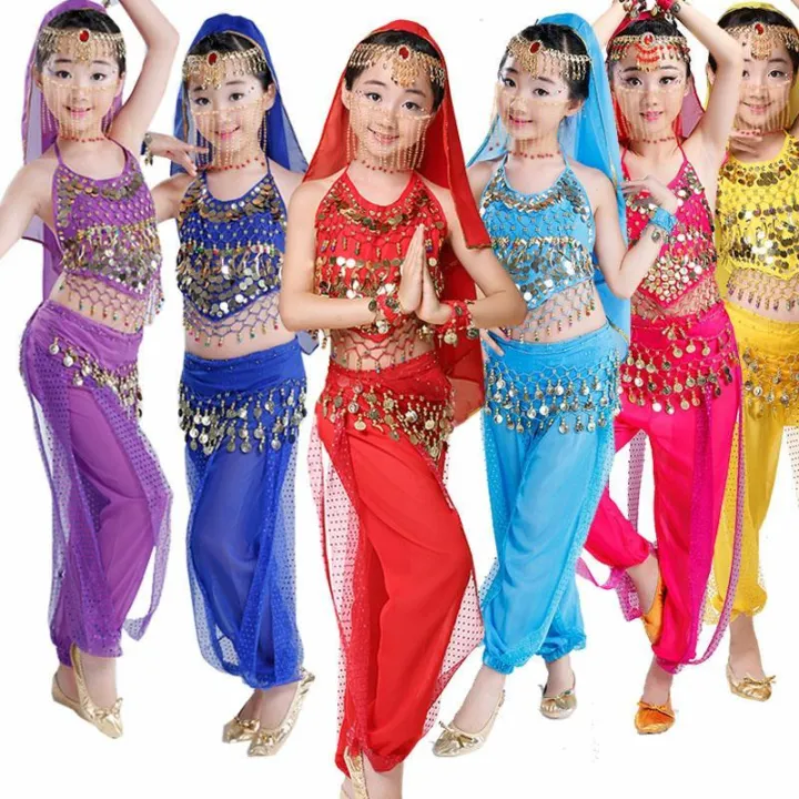 Children's Indian Dance Costume on June 1, Xinjiang Dance Kindergarten ...