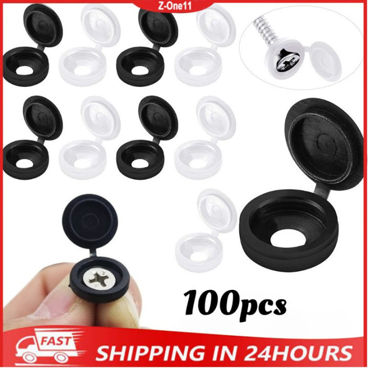 100Pcs Plastic Screw Cover Cross Screw Cover Plastic Protective Cover ...