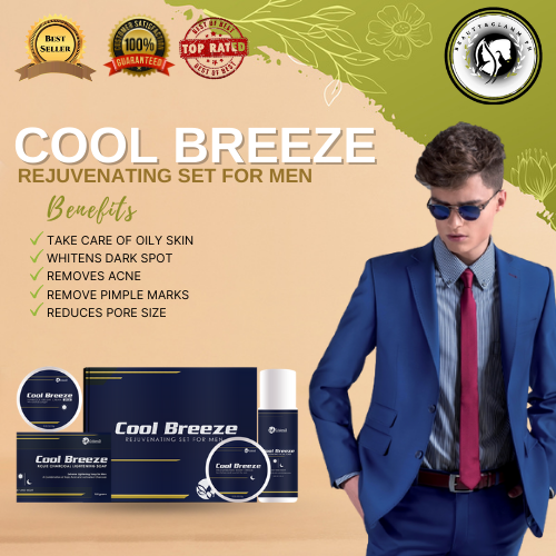 TRENDING COOL BREEZE REJUVENATING SET FOR MEN / ALL IN ONE SKIN CARE ...