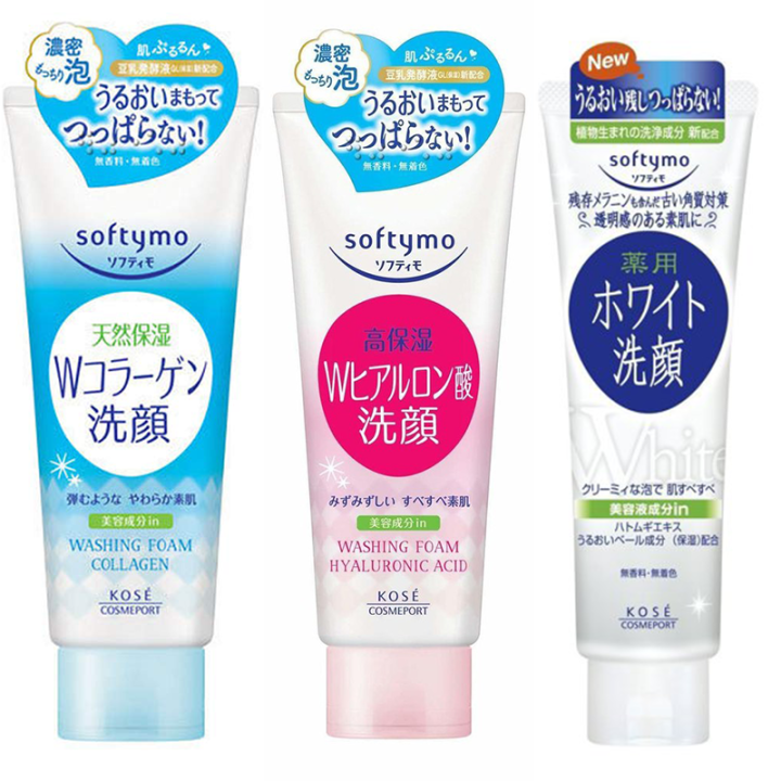 Kose Cosmeport Softymo Cleansing Foam Whitening/Collagen/Hyaluronic ...