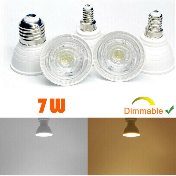 Factory Delivery 💥7W Dimmable LED COB Bulbs GU10 MR16 E27 E14 E12 B22 ...
