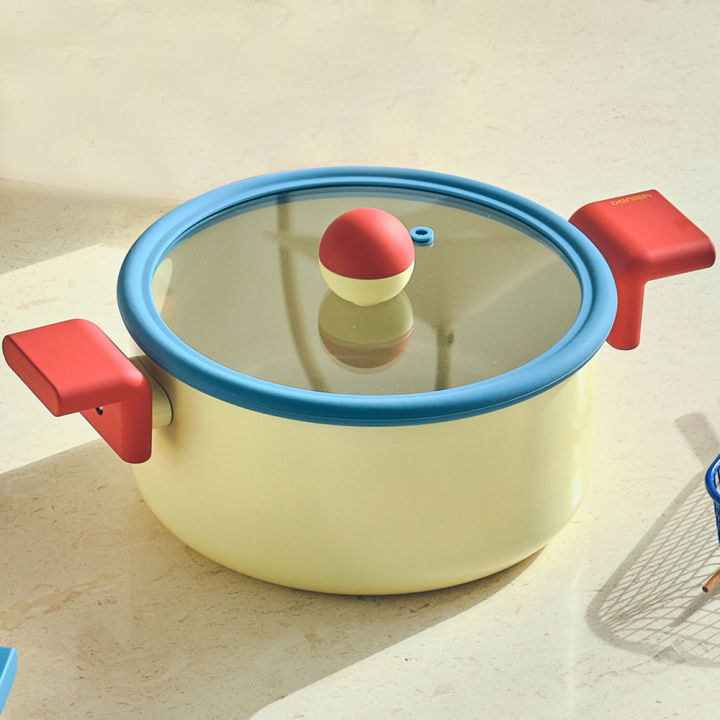 NEOFLAM DANISH Induction Stew Pot (18cm, 20cm) Dishwasher Oven Safe No ...
