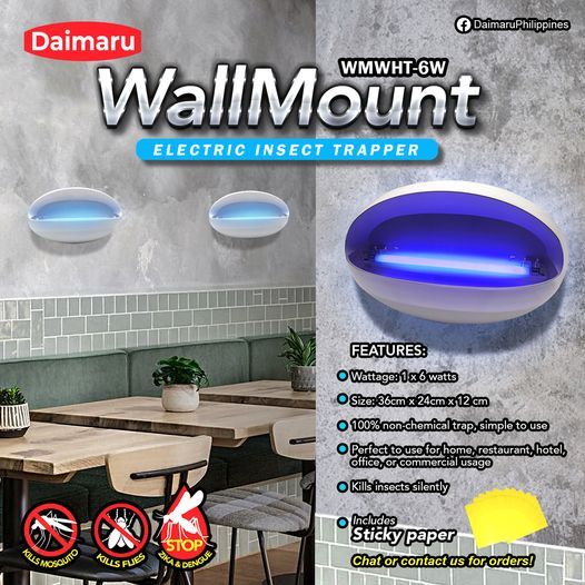 Mosquito Trap Sticky DAIMARU Silent Wall Mount Insect Killer 6W Sconce ...