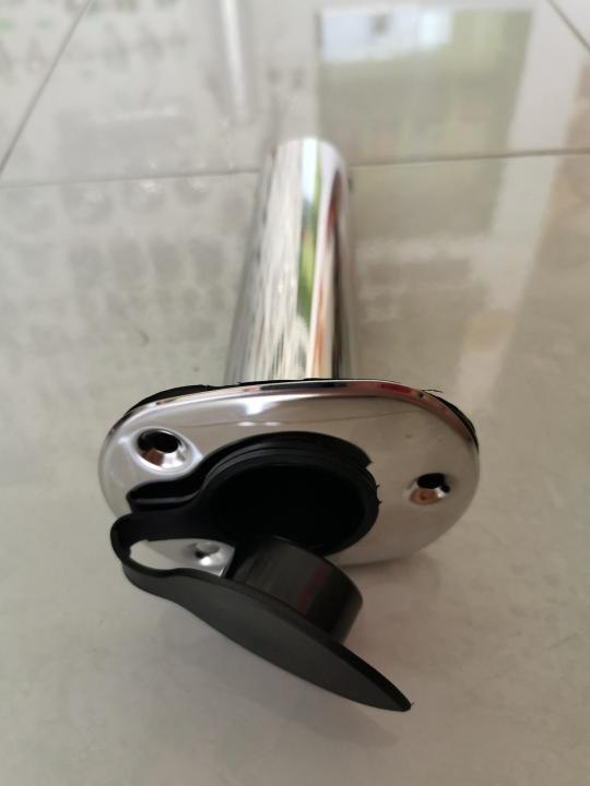 ONE STOP MARINE STAINLESS STEEL ROD HOLDER 90 DEGREE WITH RUBBER CAP ...