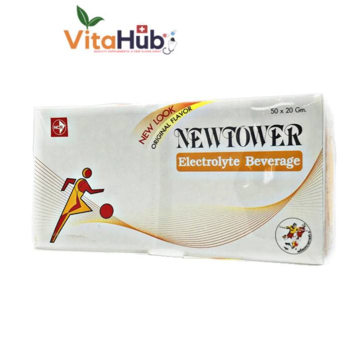 เกลือแร่ นิวทาวเวอร์ รสดั้งเดิม New Tower Newtower Electrolyte Beverage เครื่องดื่มเกลือแร่ 1 ...
