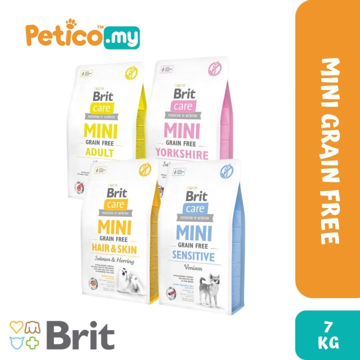 Brit Care Dog 7kg Mini Grain Free Dry Dog Food (Yorkshire / Sensitive ...